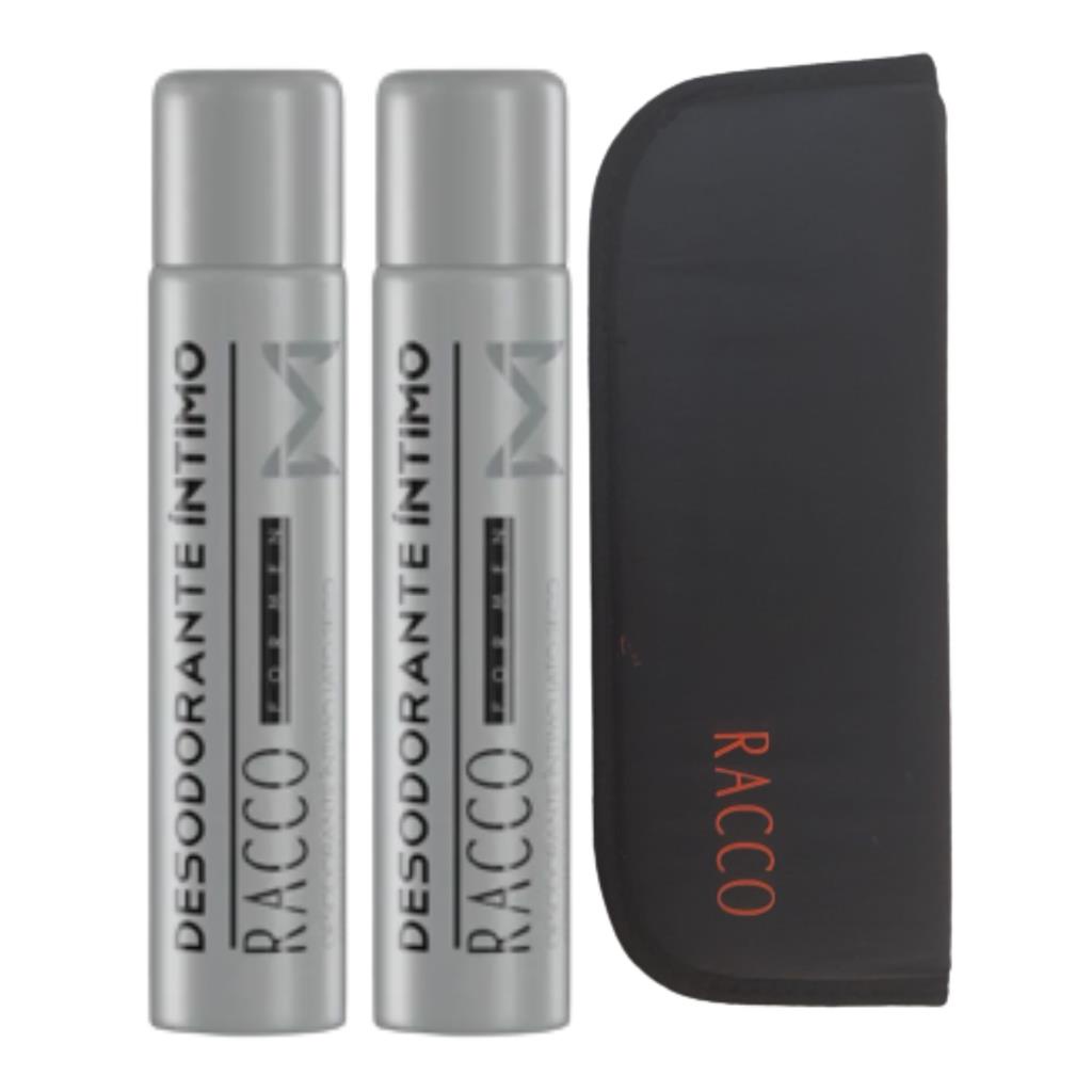 Kit 2 Racco Spray Desodorante Intimo Masculino Jato Seco 200mL + Bolsa ...