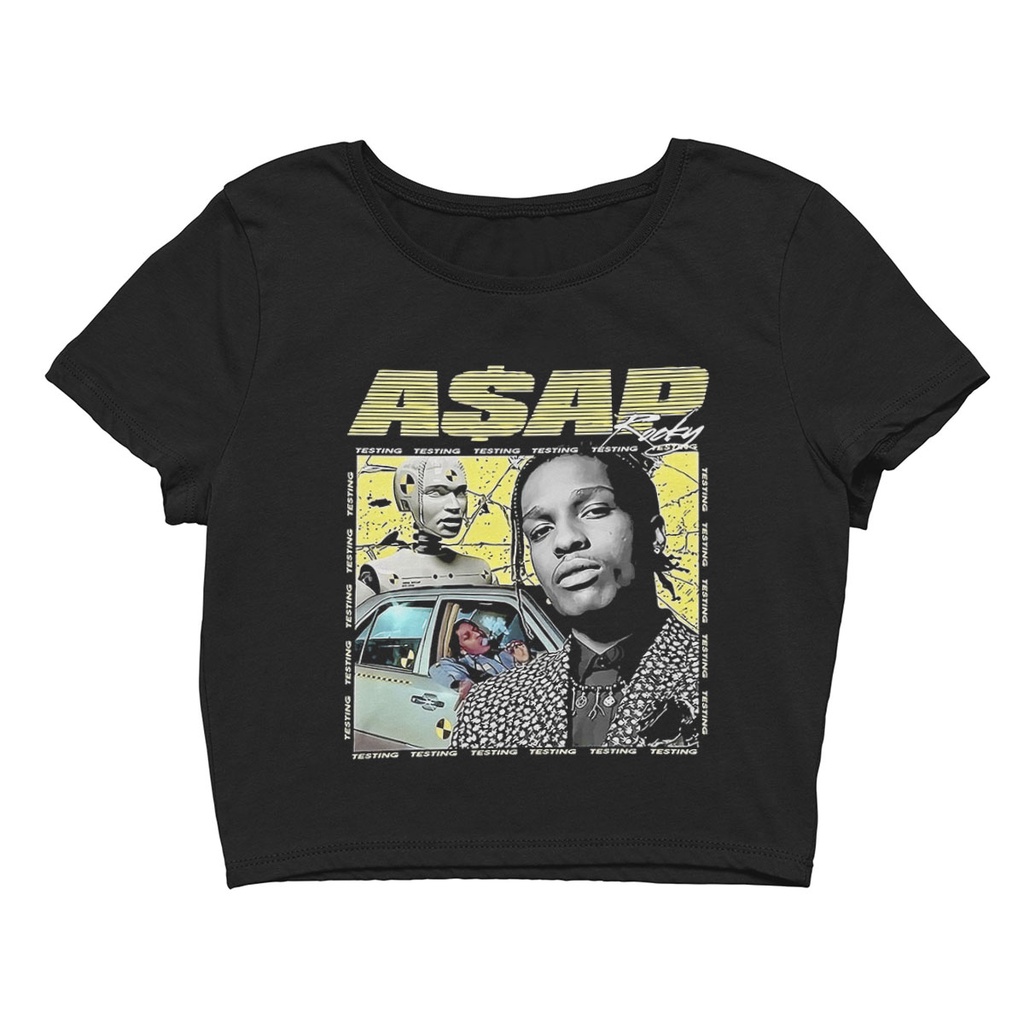 Camiseta Cropped Algodão Unissex A$ap Rapper Moda Hip Hop | Shopee Brasil