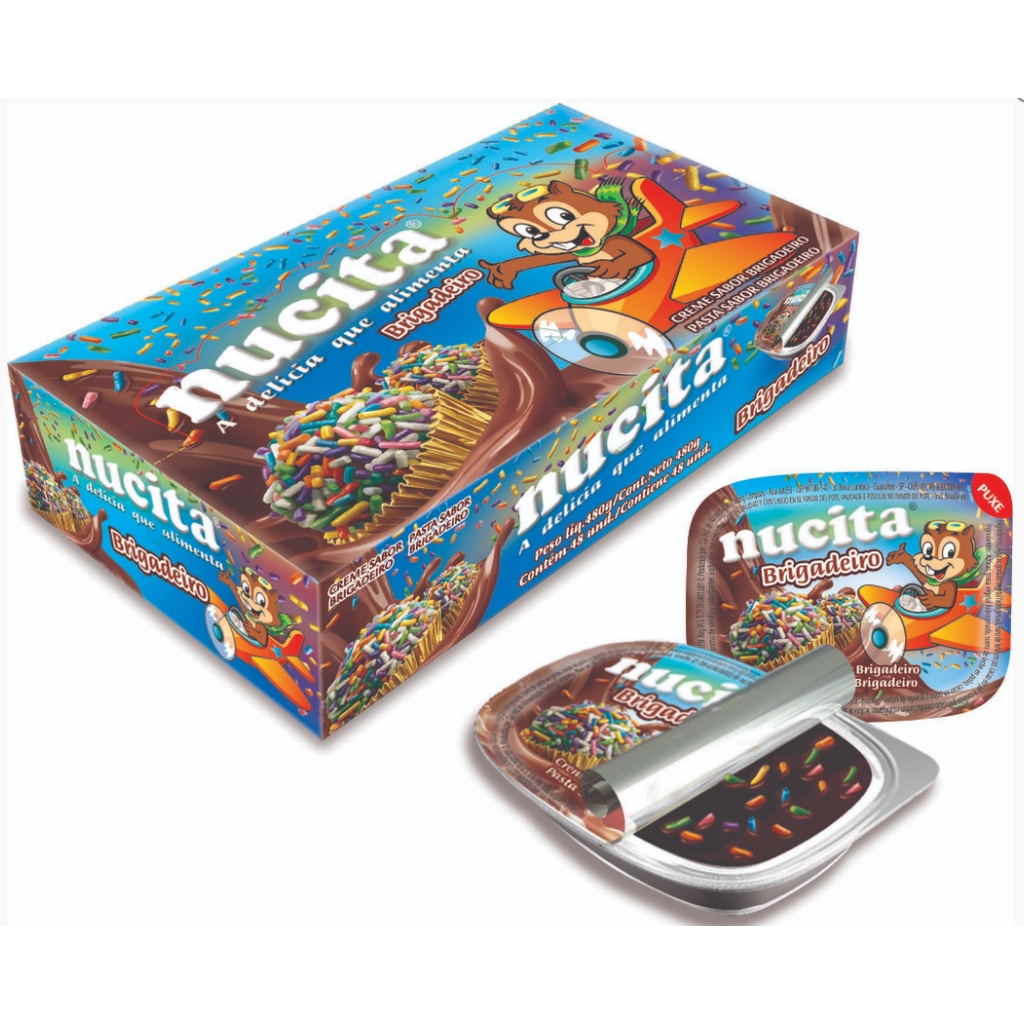 CAIXA NUCITA SABOR BRIGADEIRO 48 UNIDADES DE 15g | Shopee Brasil