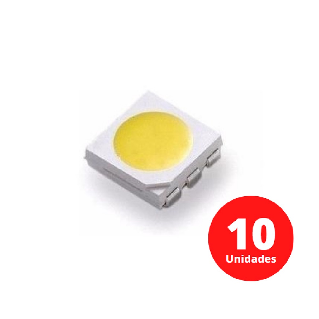 Led SMD 5050 Azul 10 Unidades 3V 20mA Para PCB Prototipo Circuito ...