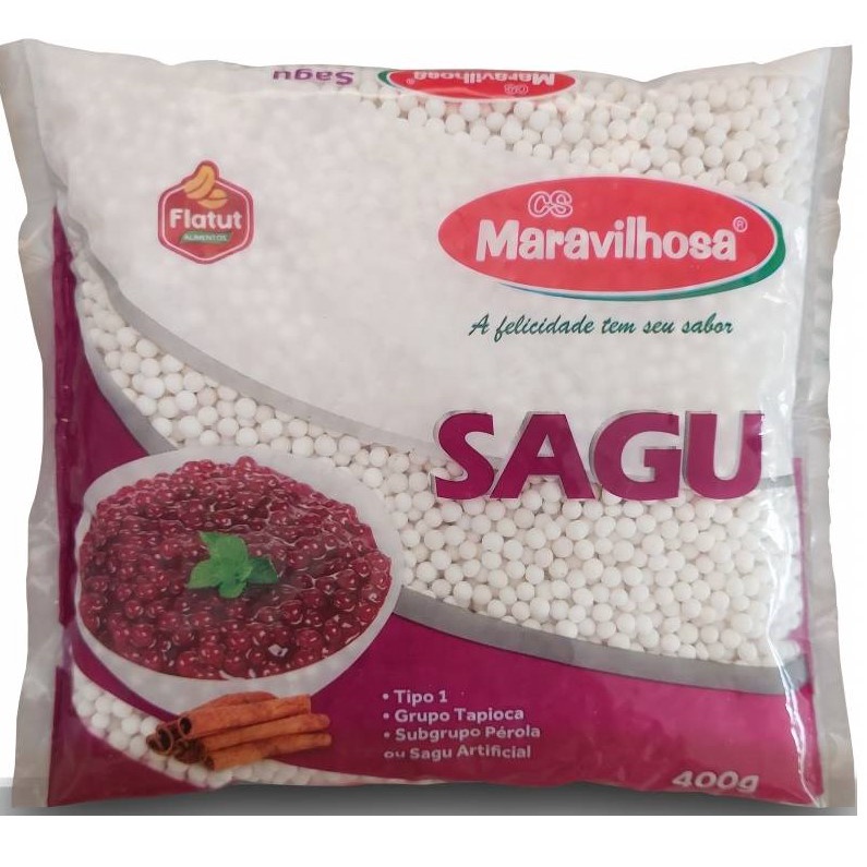 10 Pct. Sagu de Mandioca 400g Maravilhosa Sobremessa | Shopee Brasil