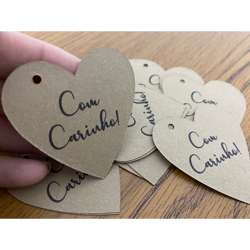 Tags Com Carinho Formato Coração Novidade | Shopee Brasil