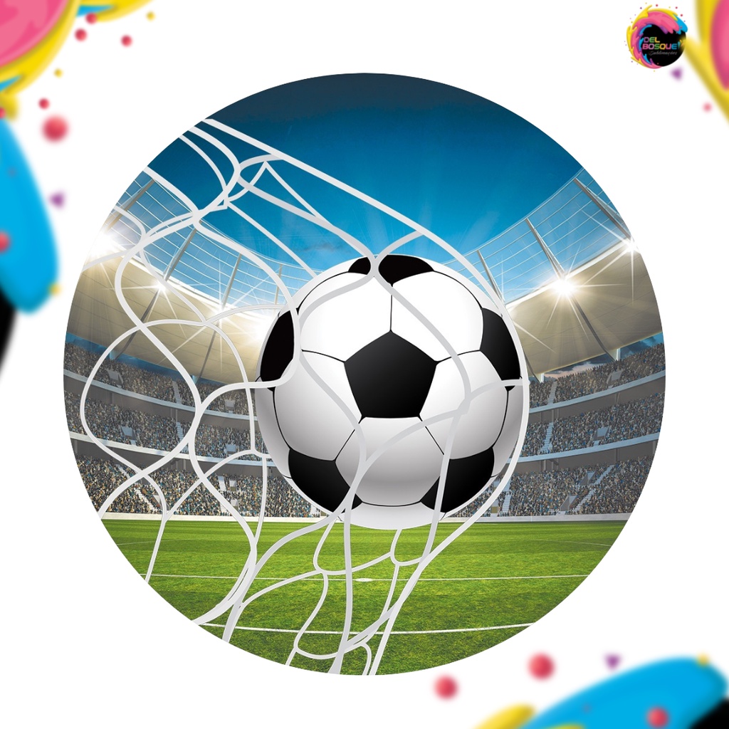 Painel Redondo Sublimado em Tecido Tema Bola | Shopee Brasil