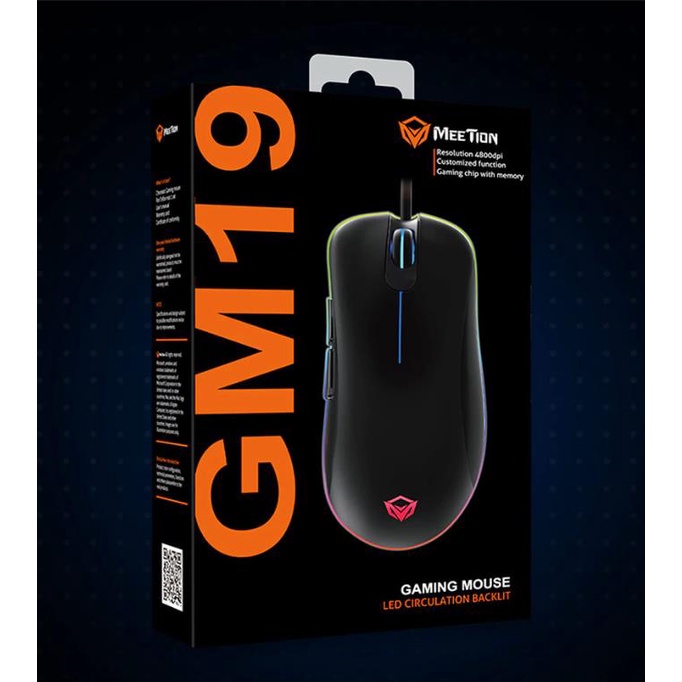 Mouse Gamer GM19 Meetion USB LED rgb Discreto | Shopee Brasil