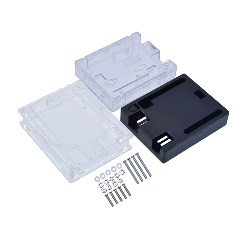 Case para Proteção de Arduíno Uno Caixa Proteção Transparente Preto ...