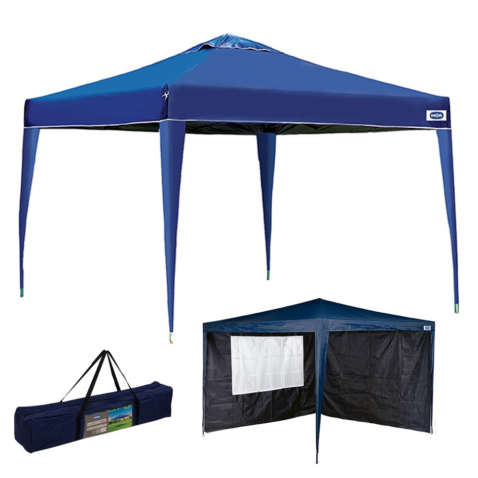 Kit Tenda Gazebo X-flex 3x3 m Articulado + Conjunto 2 Paredes Azul ...