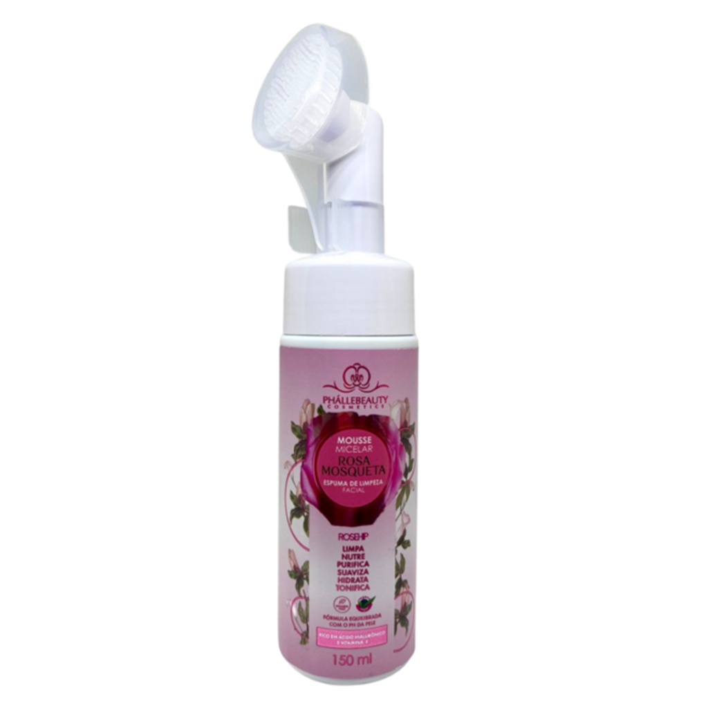 Mousse Micelar Rosa Mosqueta Phallebeauty 150ml | Shopee Brasil