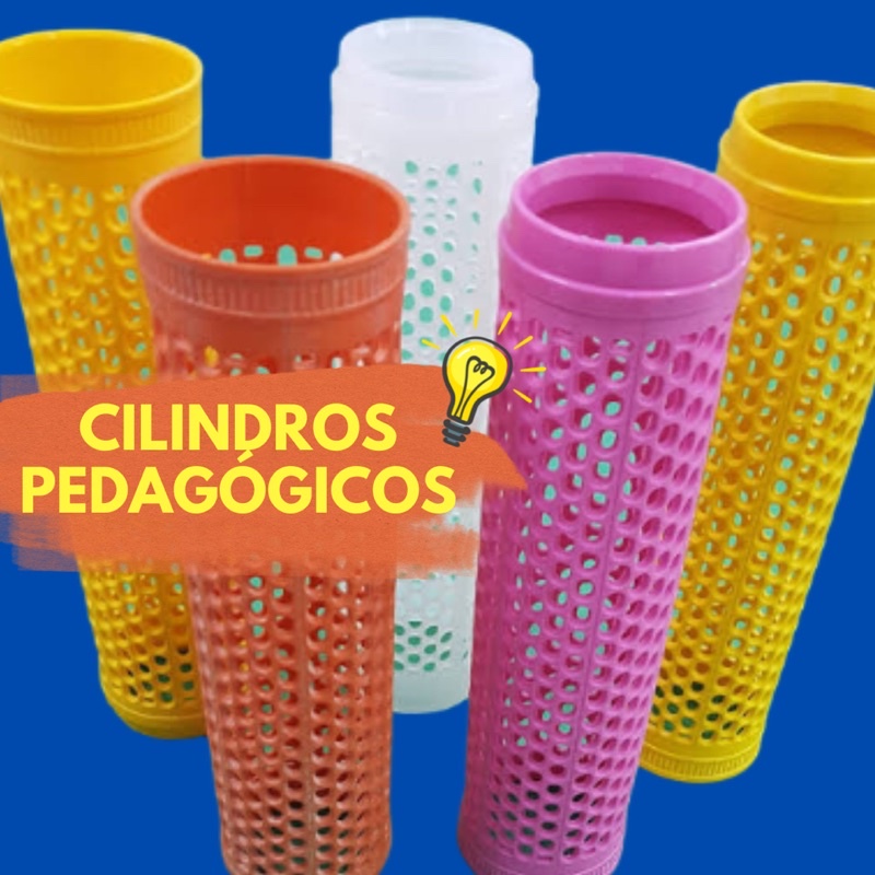 Cilindros Vazados pedagógicos, Cores Diversas, Brinquedos Infântil Para ...
