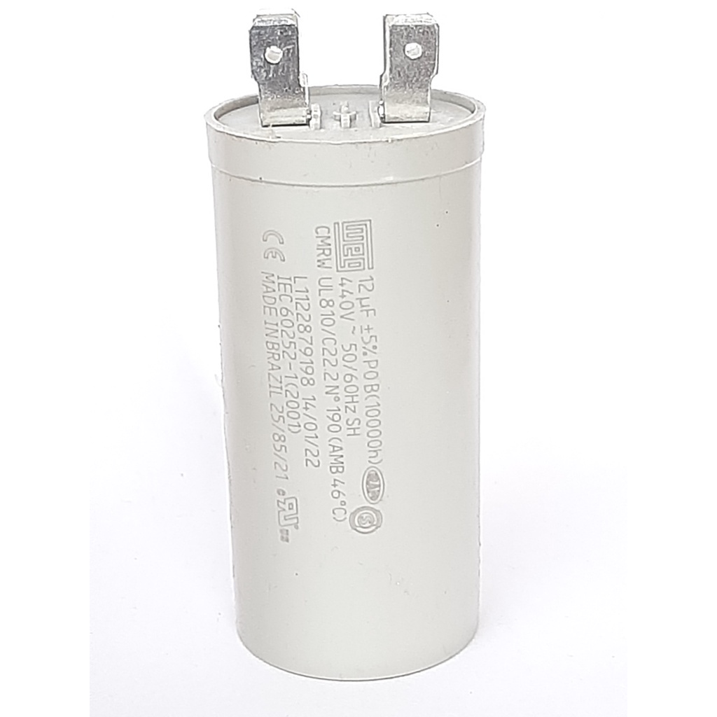 Capacitor 12uf 440/450vac Centrifuga Britania 127/220v | Shopee Brasil