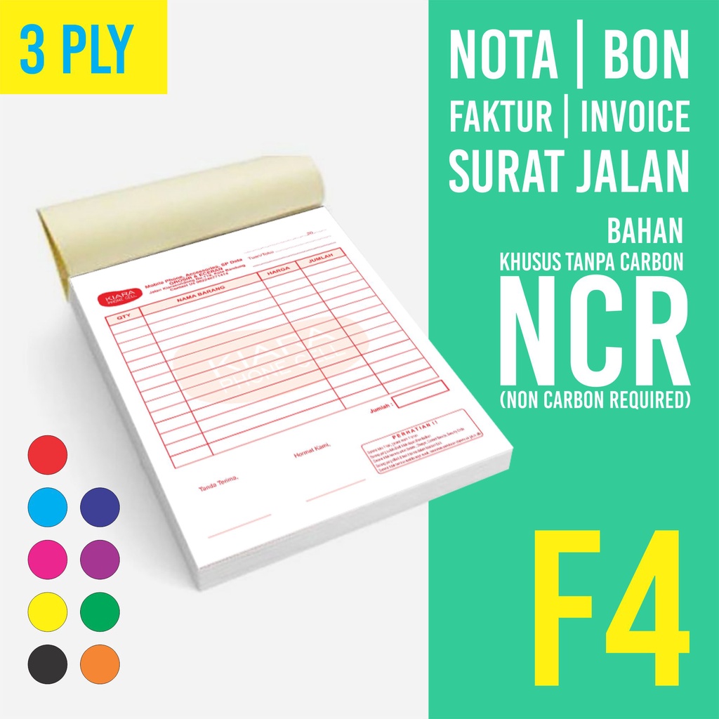 Livro De Notas BON 1 F4 3PLY CUSTOM | Shopee Brasil