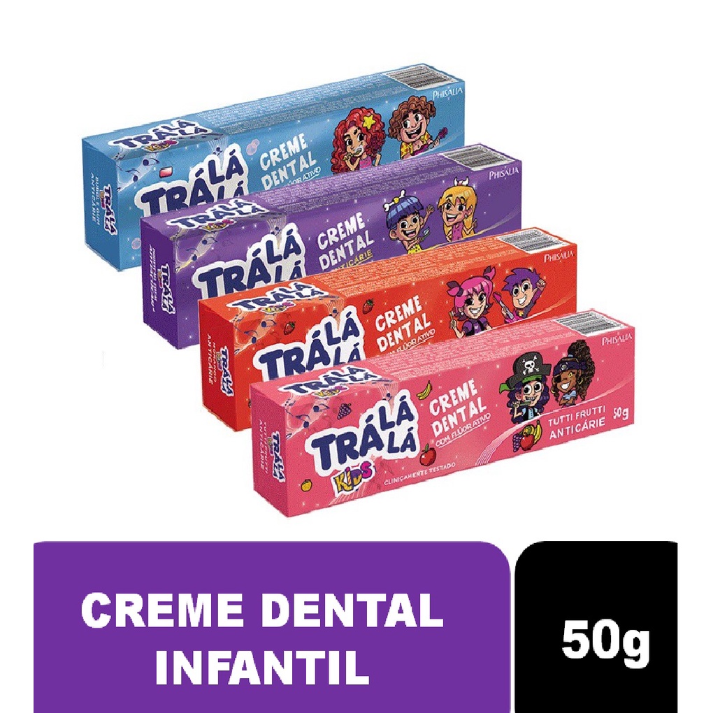 Creme Dental Tra La La Kids - Variedades (50g) | Shopee Brasil
