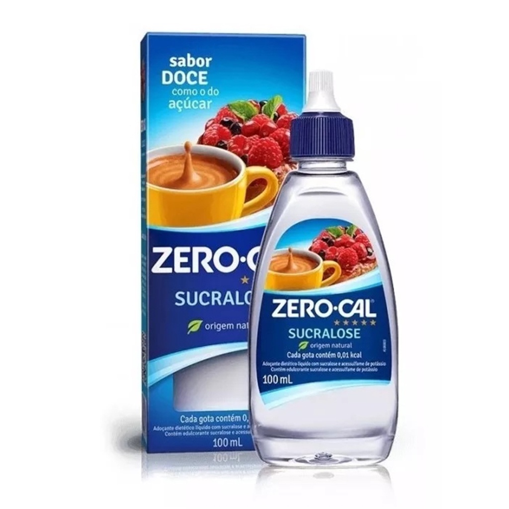 Adoçante Líquido Sucralose Zero Cal 100ml | Shopee Brasil