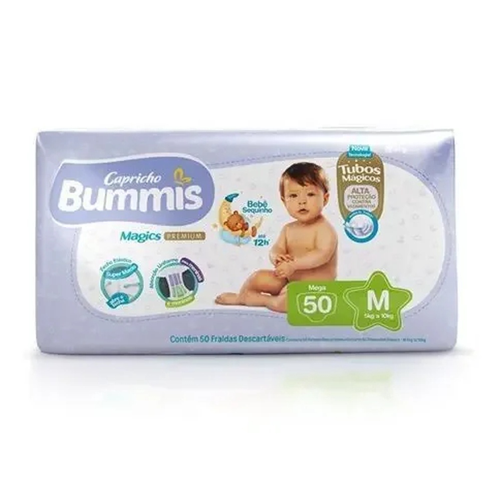 Fralda Bummis M, 50 Unidades | Shopee Brasil