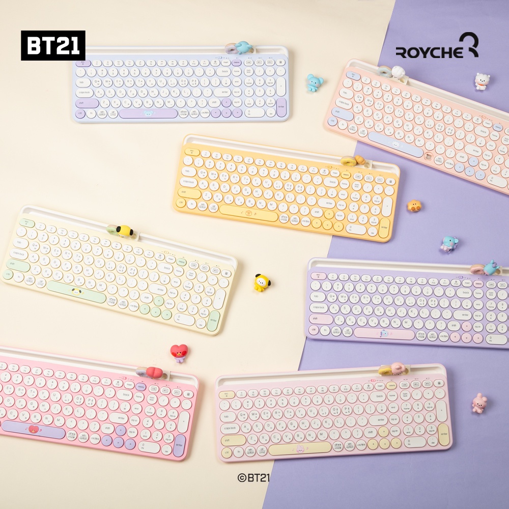 [BT21 OFFICIAL] BT21 minini Teclado Sem Fio Bluetooth Multi ...