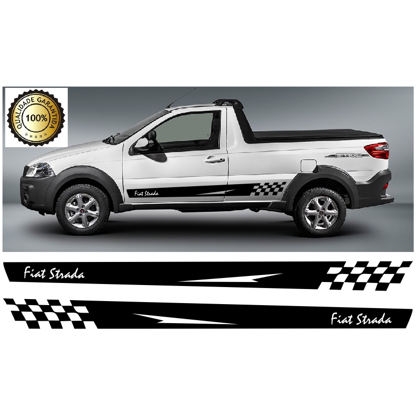 Faixa Lateral Fiat Strada Adesivo Sport | Shopee Brasil