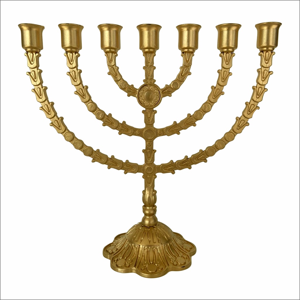 Menorah Candelabro Judaico Dourado | Shopee Brasil
