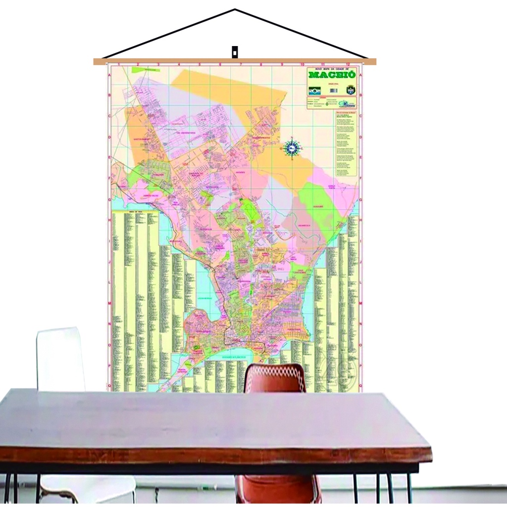Mapa Maceió Banner Laminado 120x90cm - Atual | Shopee Brasil