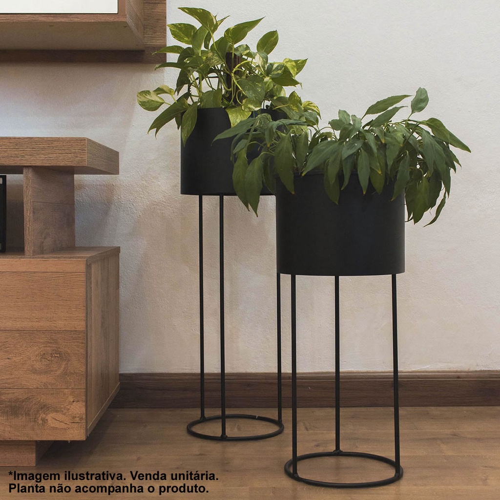 Cachepot Vaso Tripé De Chão P/ Planta 67 cm Viena Geguton | Shopee Brasil