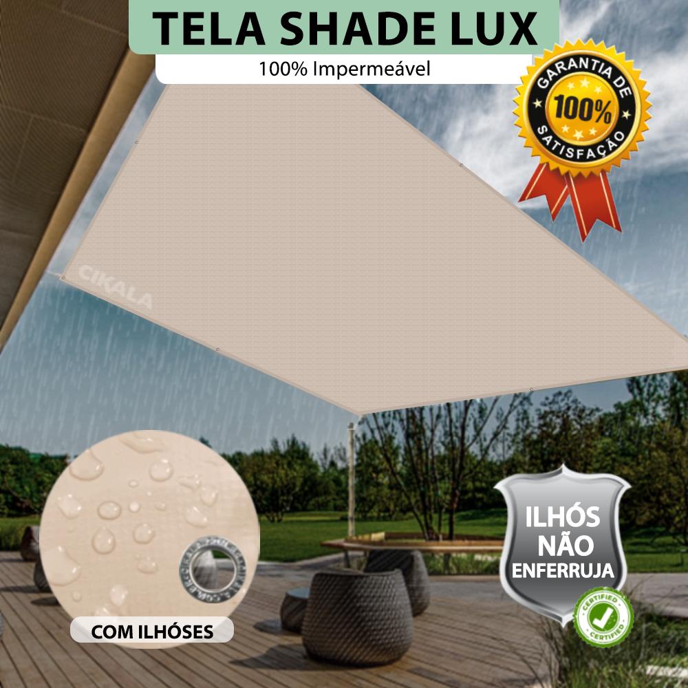 Tela Impermeável 5x4 Mts Areia Sombreamento Shade Lux + Kit CIKALA ...