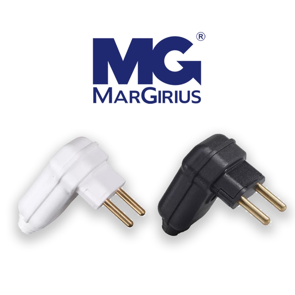 Plugue Pino Macho Prensa Cabo Gigante 2P 10A/20A Branco/Preto 250V ...