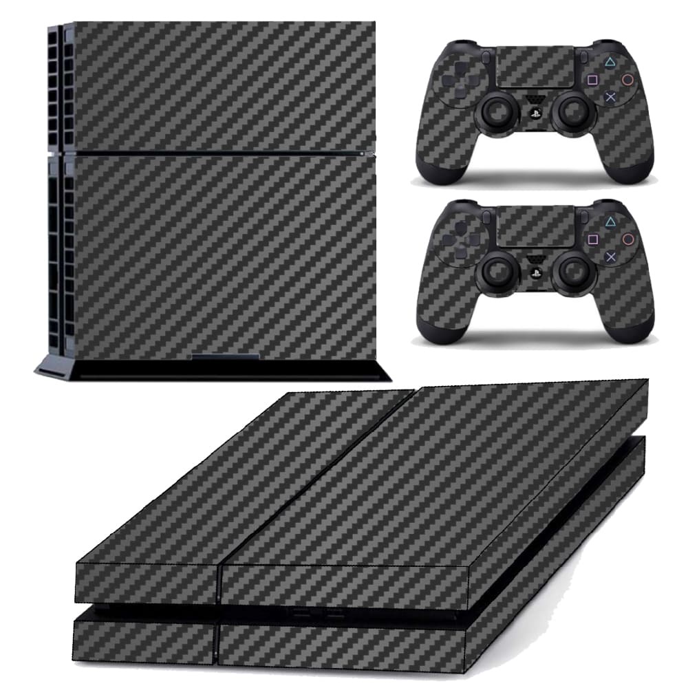Skin PS4 Fat Playstation Adesivo Pelicula Protetora Fibra Cinza Console ...