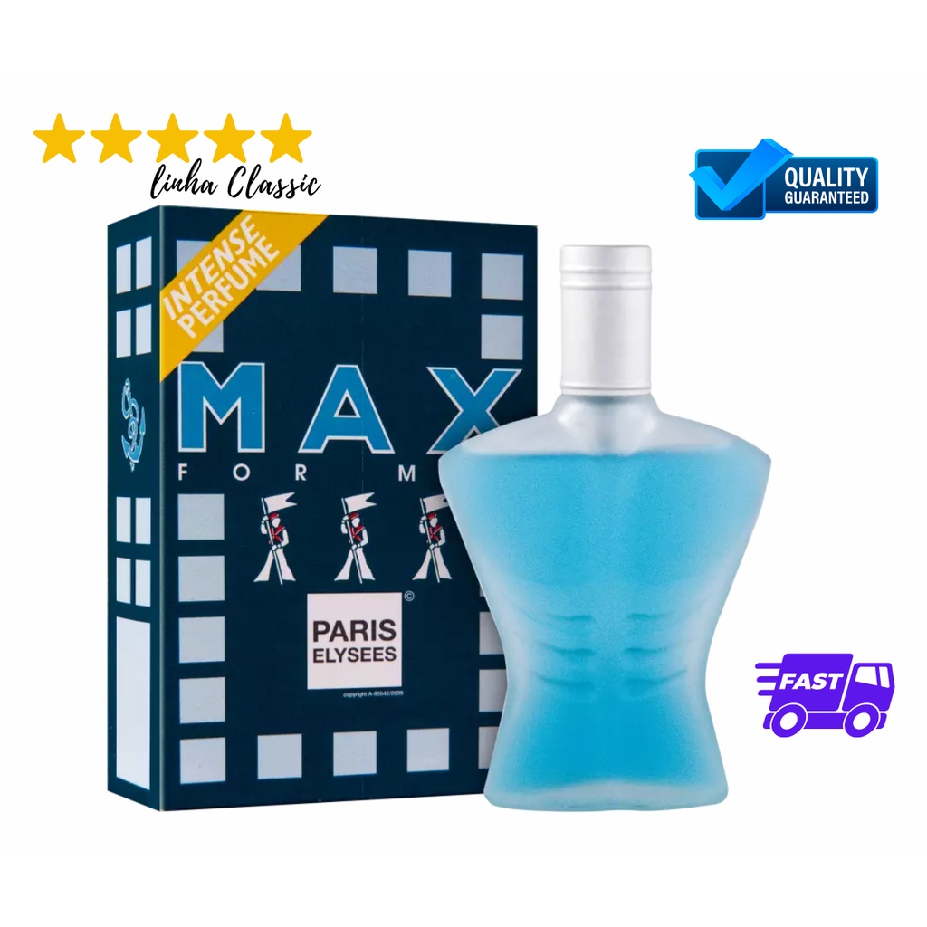 Perfume Max For Men Paris Elysees 100ML | Shopee Brasil