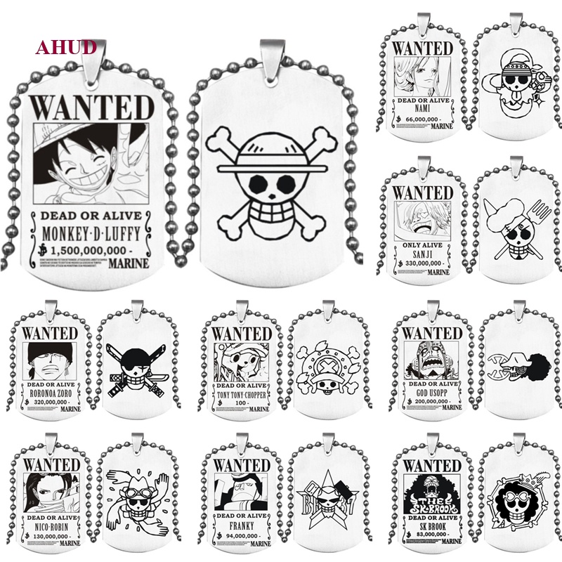 AHUD One Piece Straw Luffy Declaração Colar Geométrico Esqueleto Chapéu ...