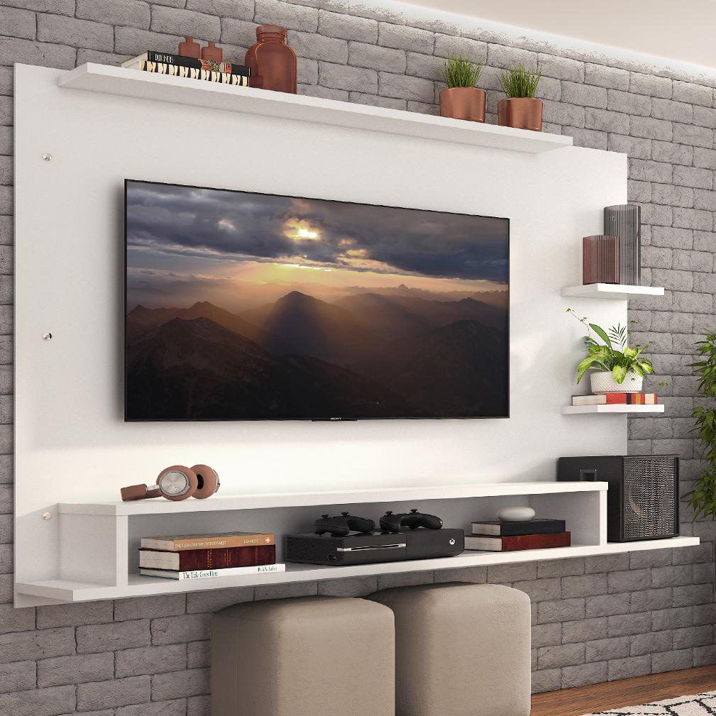 Painel para TV até 60 Polegadas Madesa Alfa com Nicho - Branco | Shopee ...