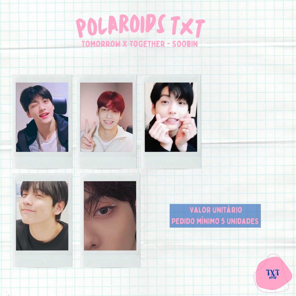 POLAROIDS TXT (TOMORROW X TOGETHER) SOOBIN | kpop fanmade | Shopee Brasil