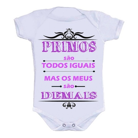 Body Infantil Primos Todos Iguais F | Shopee Brasil