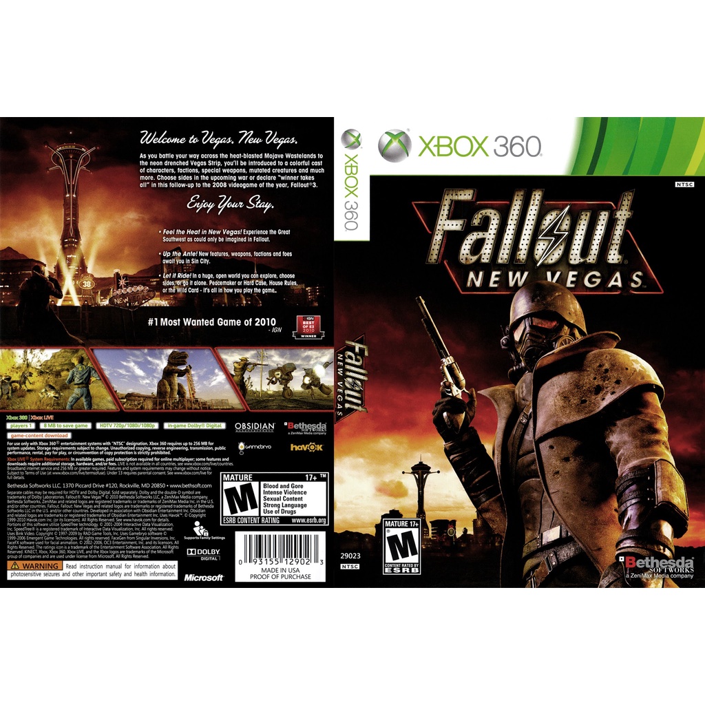 Fallout New Vegas Ultimate Edition P/ Xbox360 Desbloq(Jtag/Ltu/Lt/Rgh ...