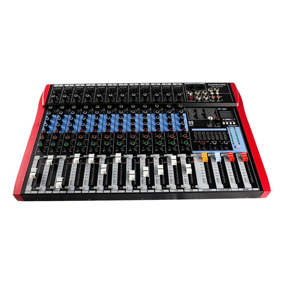 Mesa De Som Soundvoice MS122 EUX 12 Canais 99 Efeitos Bluetooth Bivolt ...