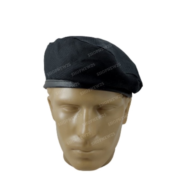 Boina Preta Tática Estilo Militar Ajustável de Tecido | Shopee Brasil