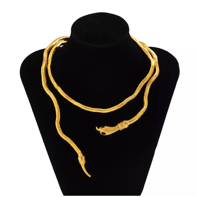 Cobra Colar Dobravel Dourado Multicamada | Shopee Brasil