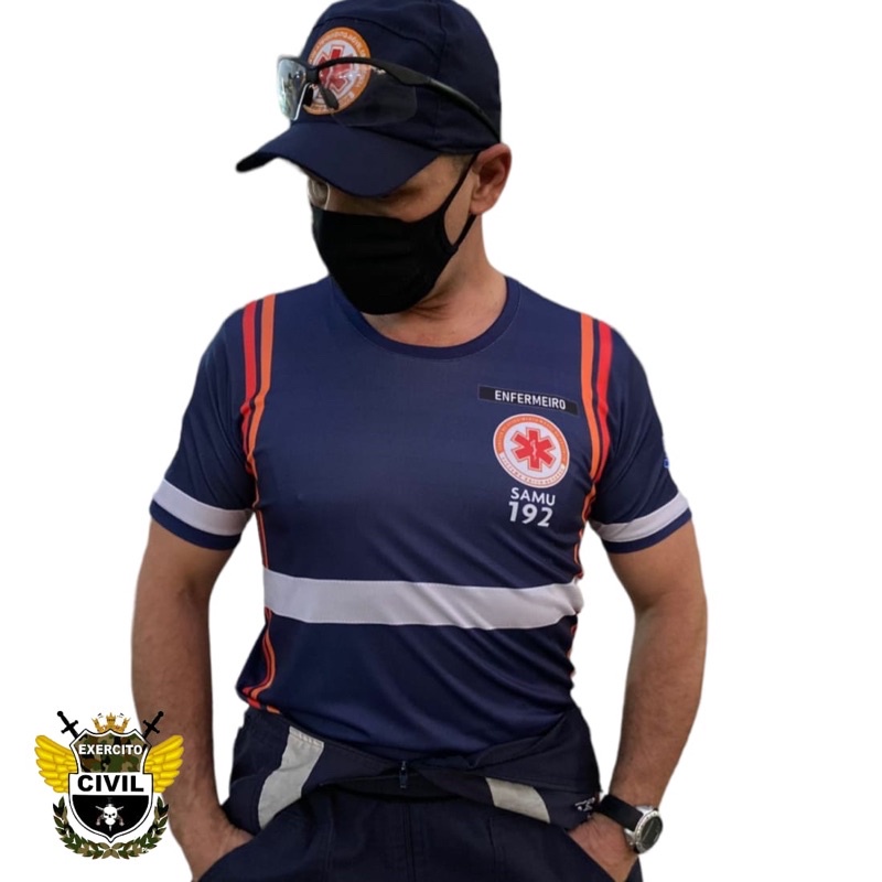 Camisa do Samu, Enfermeiro, masculina. | Shopee Brasil