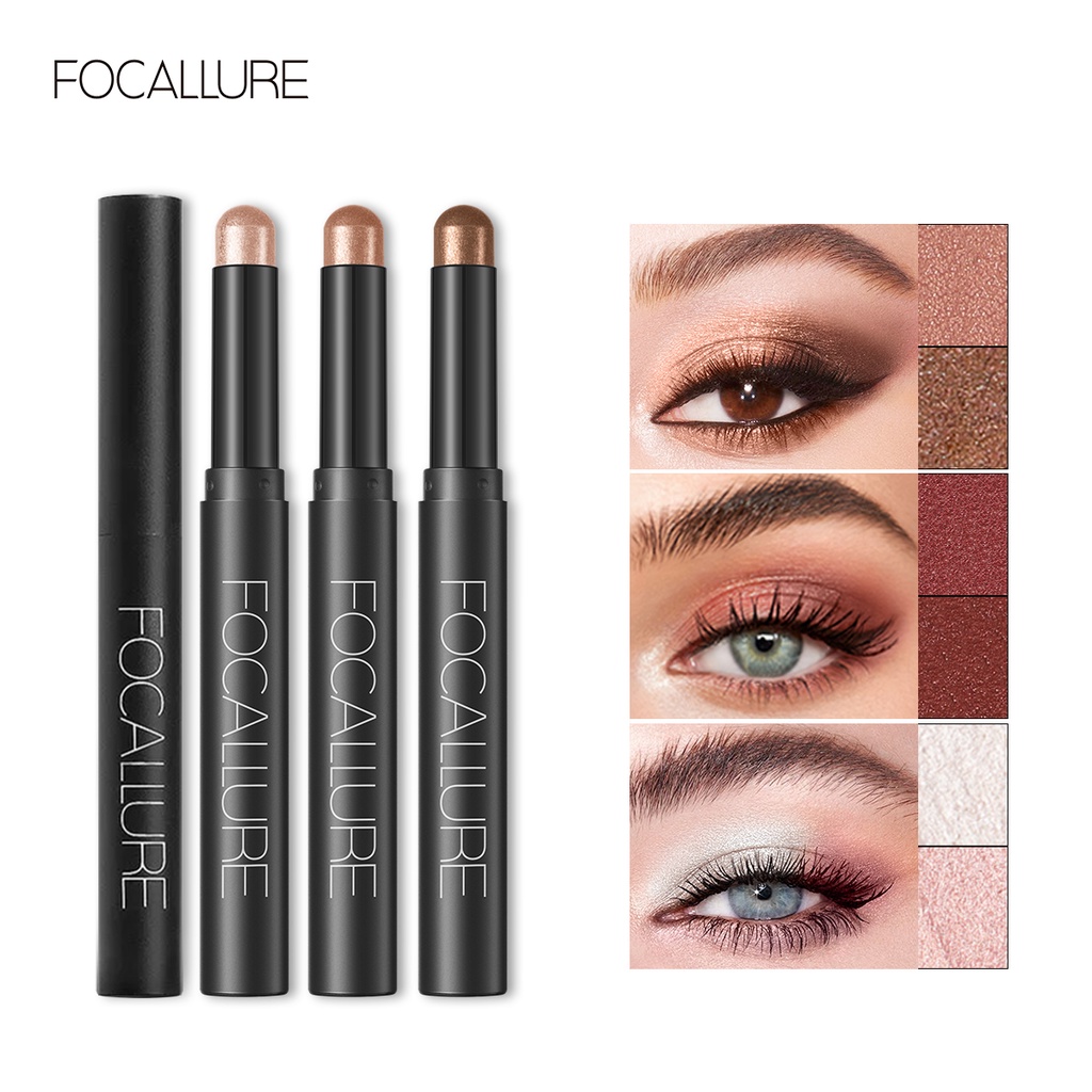Focallure Conjunto de 3 peças De Lápis De Sombra Matte Shimmer 12 Cores ...