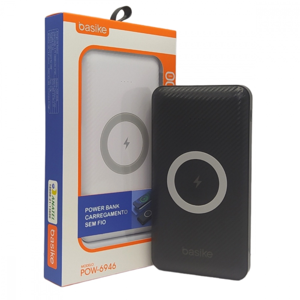 Carregador Portátil Celular Power Bank 20w carrega sem fio preto ou ...