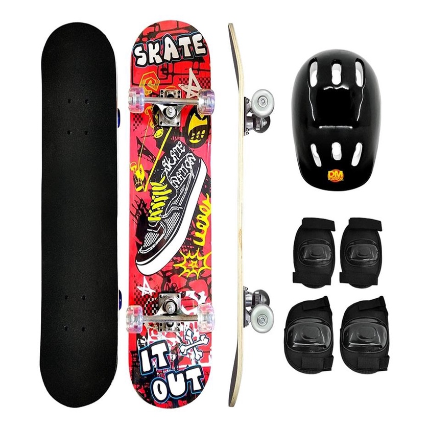Skate Radical Infantil Com Acessorios - Dm Toys | Shopee Brasil