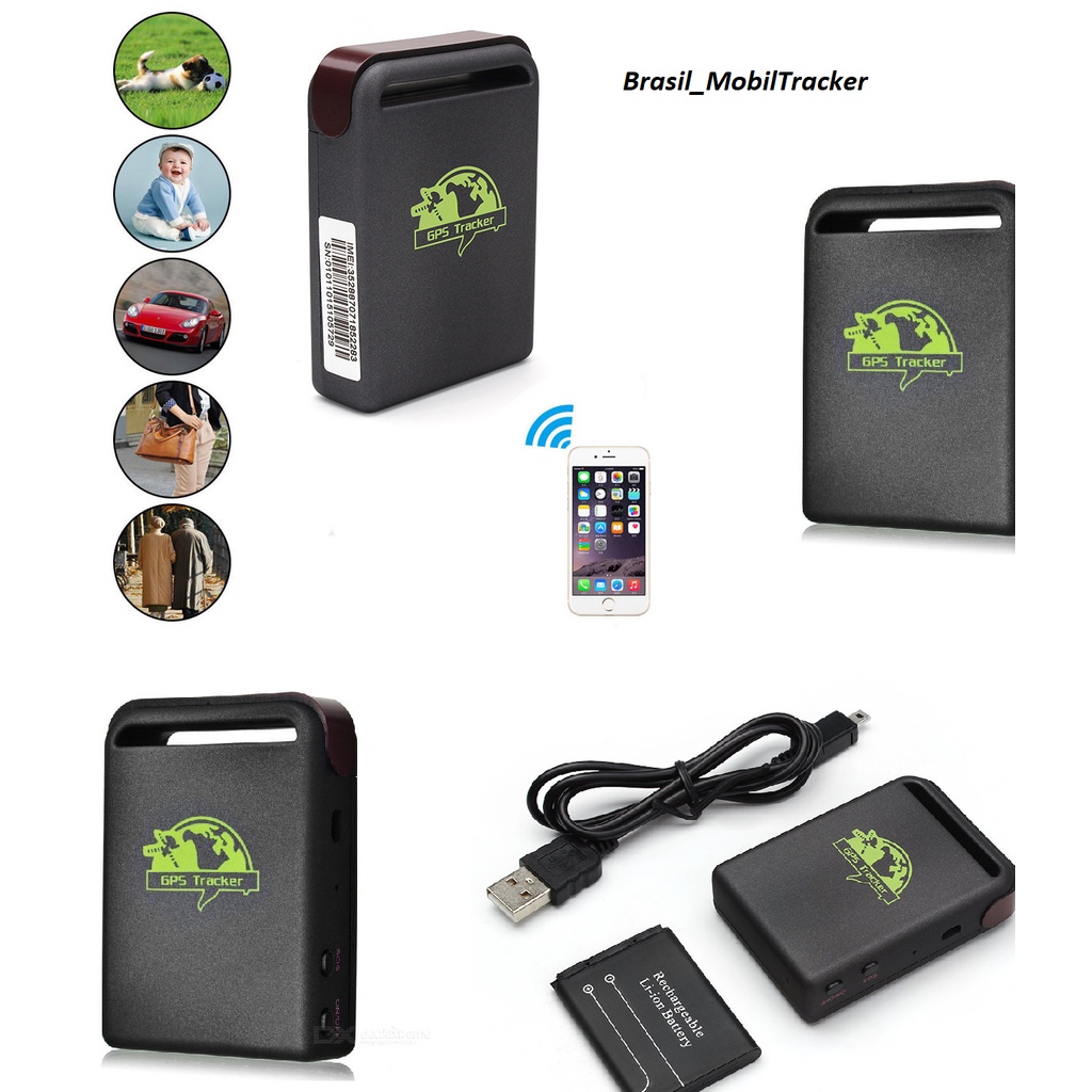 Rastreador Tracker/tk 102b/gps Detetive/carregador Usb/tk102 | Shopee Brasil