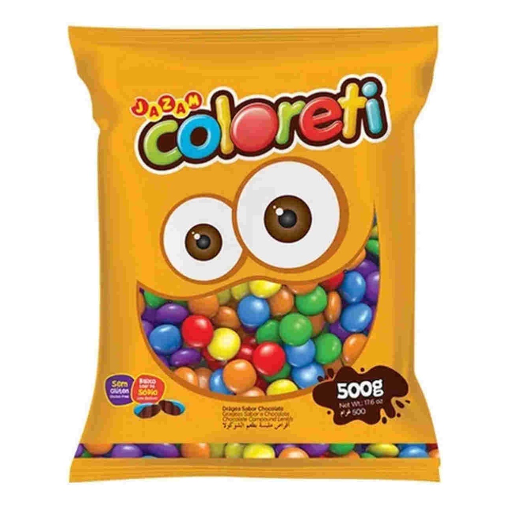 Confetes de chocolate - Jazam Coloreti Pct 250g/500g/1kg | Shopee Brasil