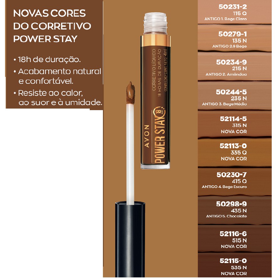 Corretivo Líquido Power Stay 115Q 4ml Bege Claro | Shopee Brasil