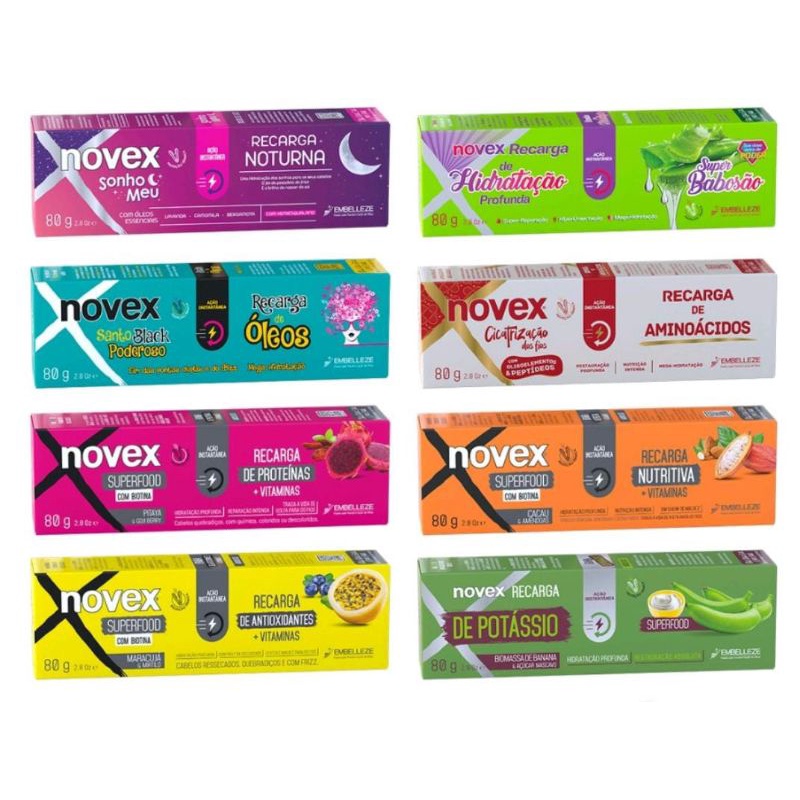 Creme de Tratamento Capilar Recarga Novex 80g | Shopee Brasil