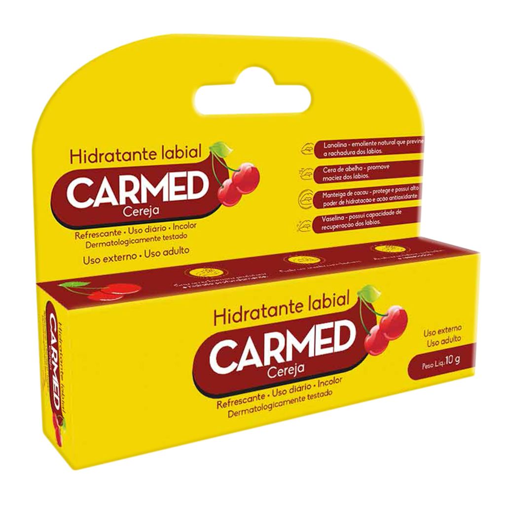 Hidratante Labial Carmed Sabor Cereja 10g | Shopee Brasil