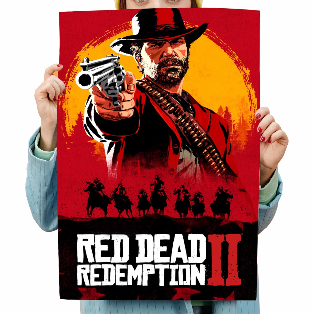 Red Dead Redemption 2 Poster Adesivo A3 (29.7 x 42 cm) Jogo, Rockstar ...