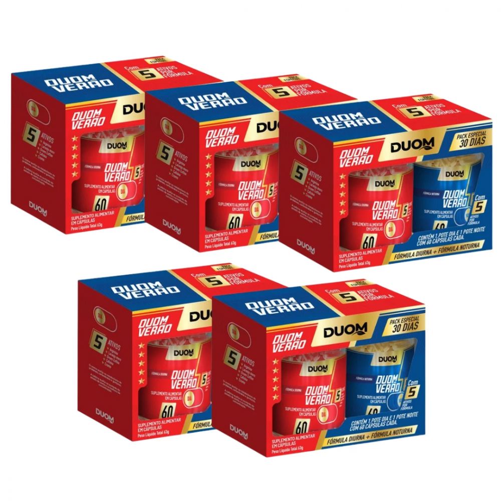 Kit Duom C/ 5 Pack Especial Contém a Fórmula Diurna e a Fórmula Noturna ...