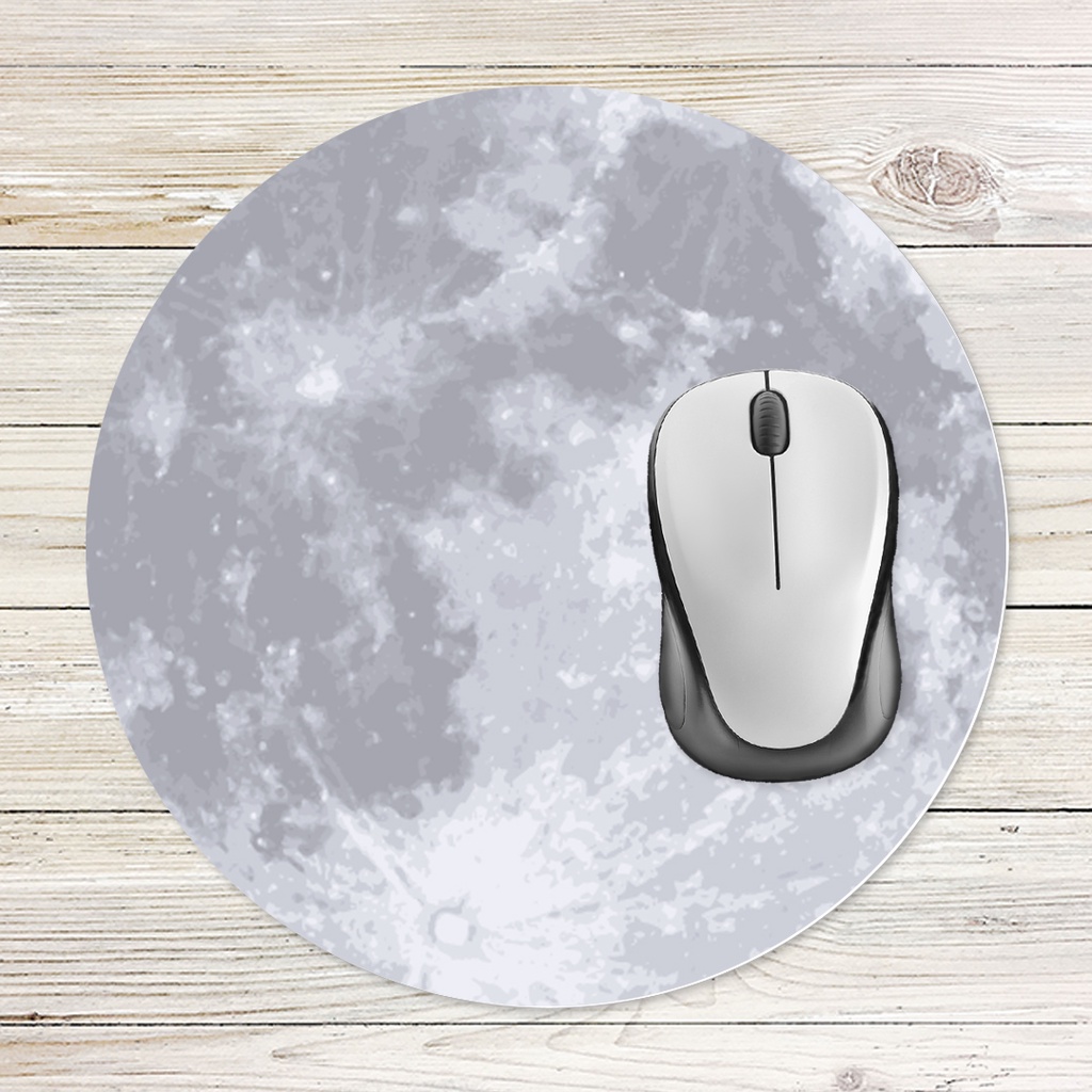 Mouse Pad Redondo Lua Branca | Shopee Brasil