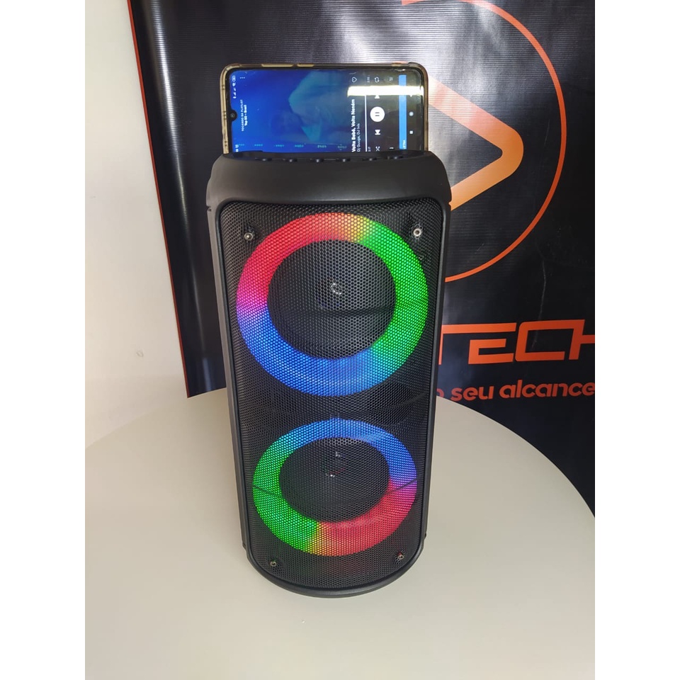 Alto falante caixa de som grande 45CM potente 200w bluetooth ...
