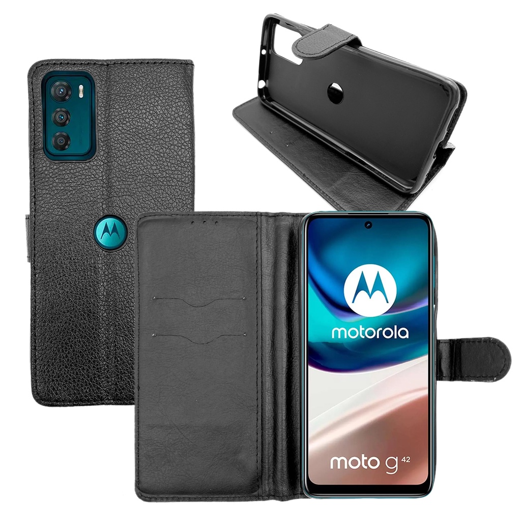 Capa Capinha Carteira Couro Motorola Moto G42 Case Flip | Shopee Brasil