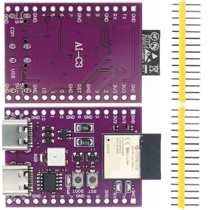 ESP32 ESP32-C3 AI-DevKitM-1 MINI S3 N16R8-DevKit C Placa De Desenvolvimento USB Duplo Tipo ...