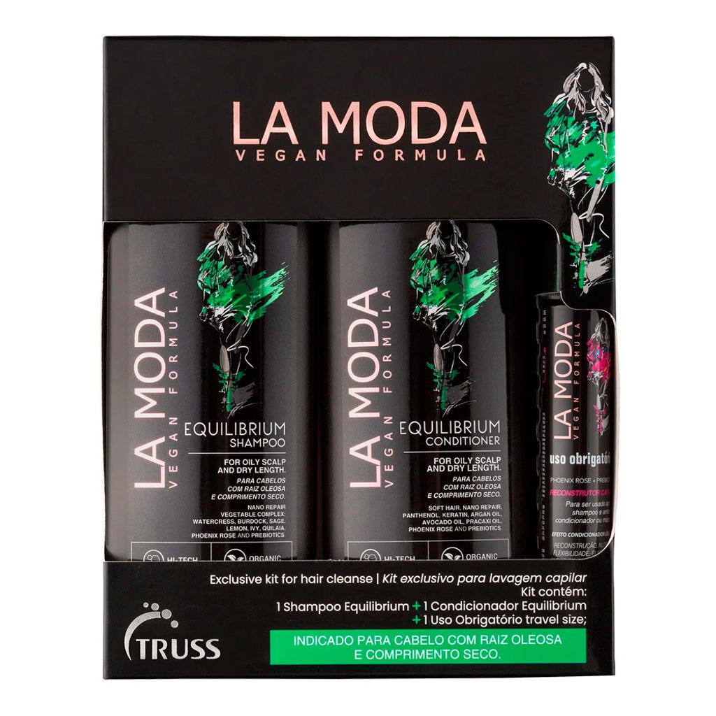 kit Truss La Moda Equilibrium Shampoo 300ml + Condicionador 300ml ...